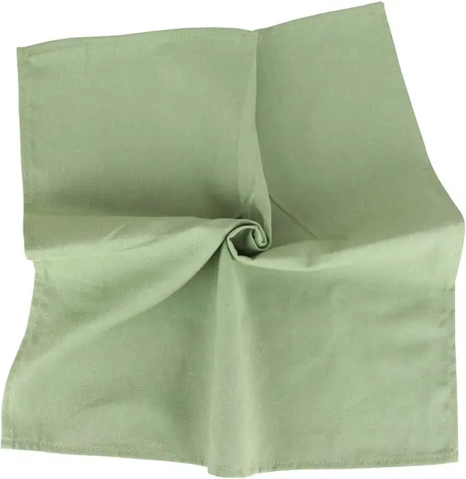 Sage Light Green Washable Kitchen Cloth Fabric for Restaurants