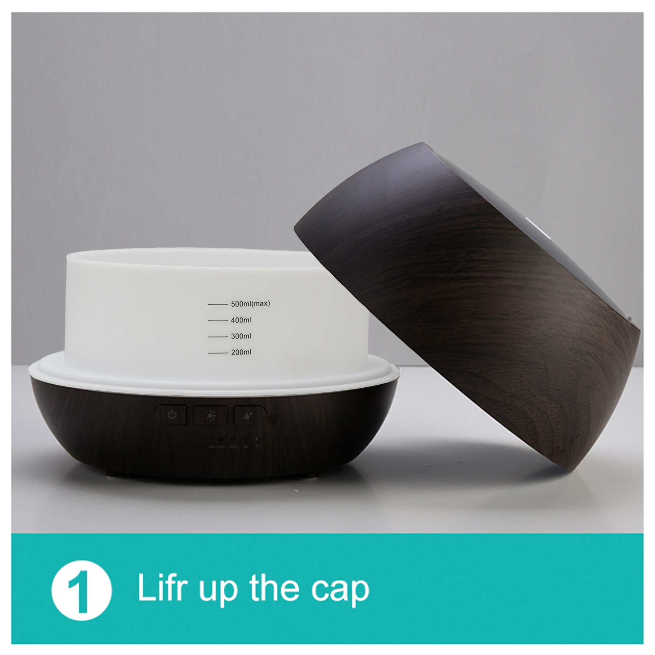 Ultrasonic Essential Oil Diffusers 500ml Diffuser Gift Set Top 10 Essential Oils, Aromatherapy ...