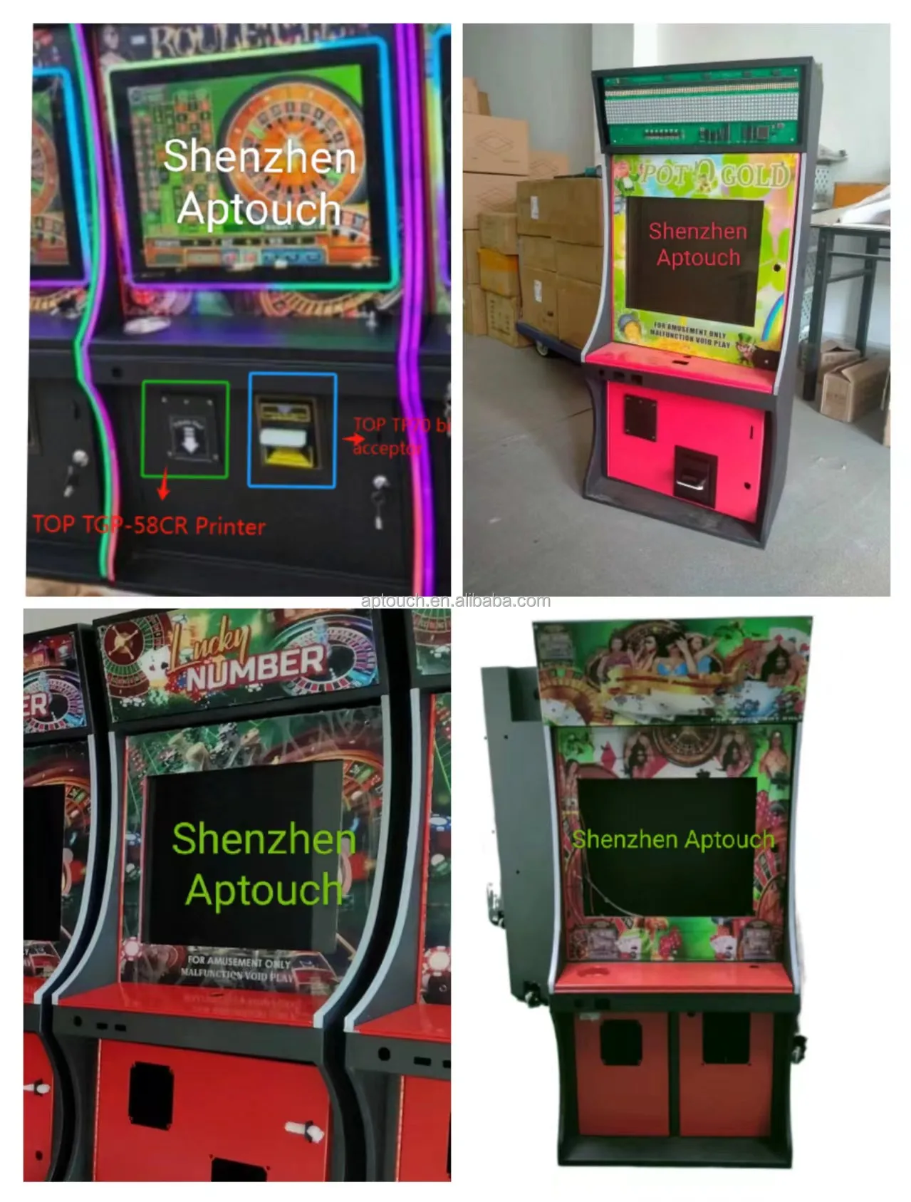 Top Tp70p5 Bill Acceptor With Stacker Box Attached For Game Machine ...