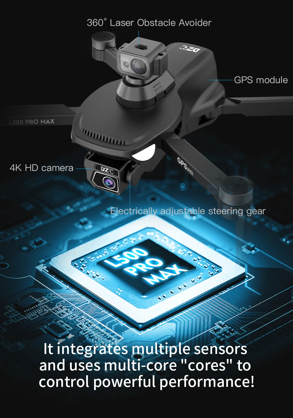 OEM Sale New L500 PRO MAX Drone 4K Brushless Motor 5G FPV Quadcopter 1 ...