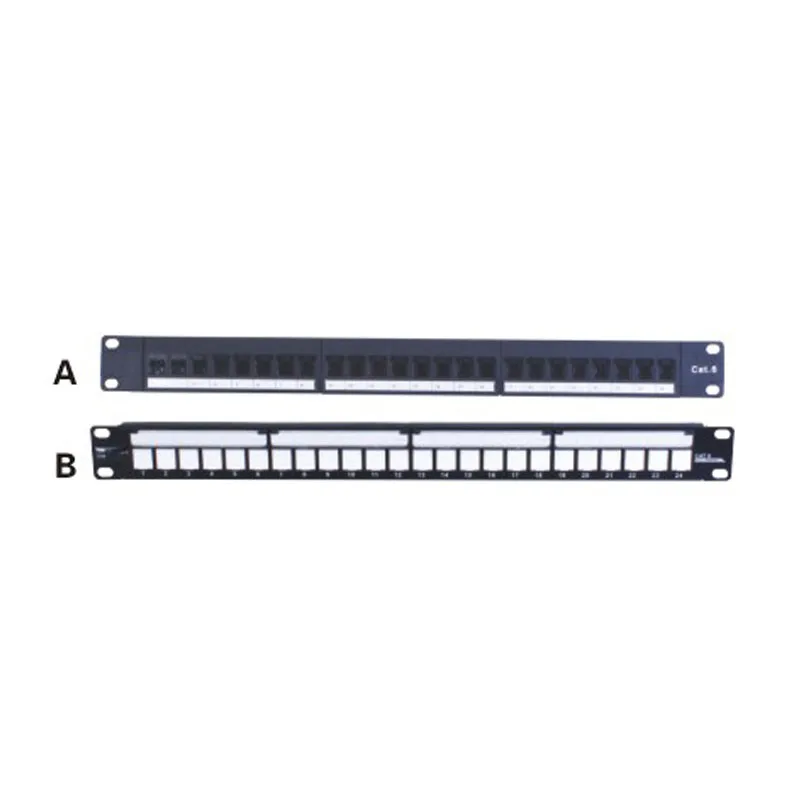 RJ45 Connector FTP UTP Patch Panel Cat5e Cat6 Cat6A 24port Blank Patch ...