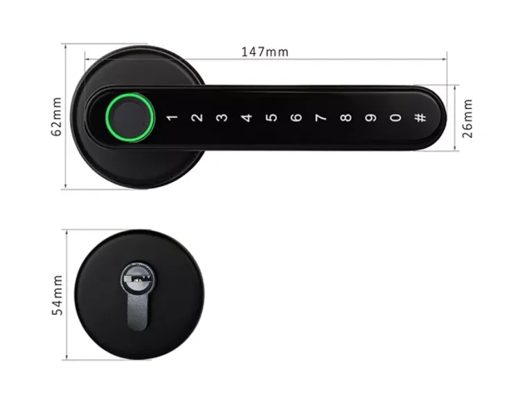Smart Door Lock Split Intelligent Lock Zinc Alloy Passcode Lock For ...