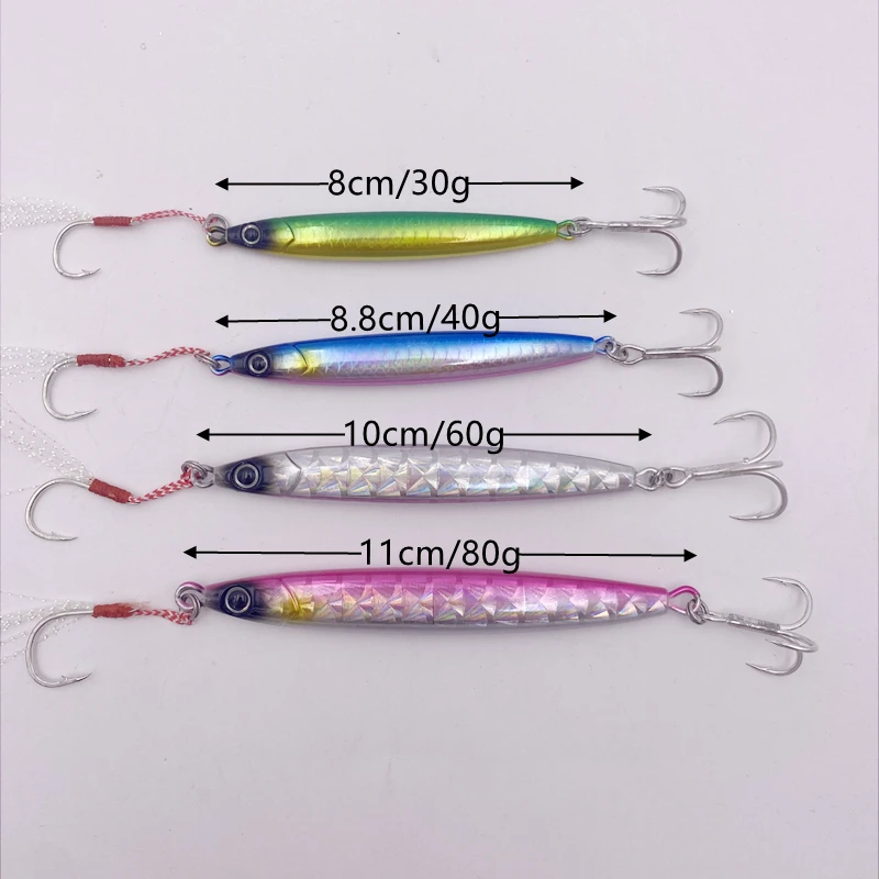 SaltwaterJig Lead Fishing Casting Jigging Lure Metal Lead Jig Lure ...