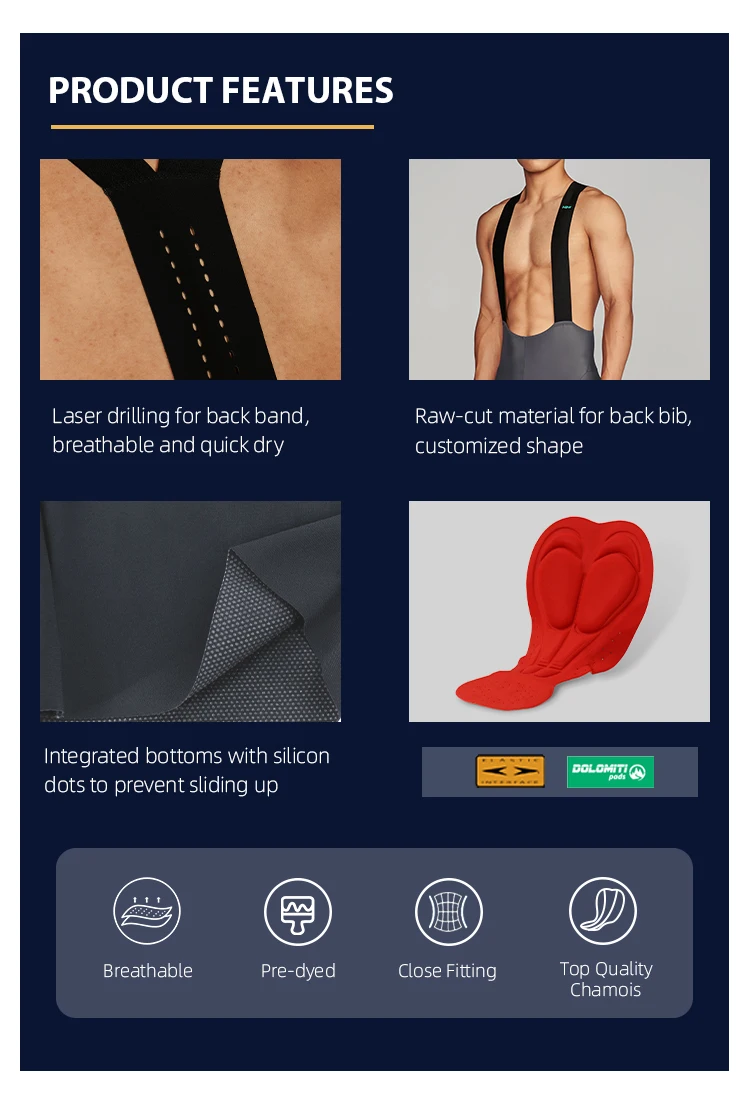 PRO7 Customized Cycling Bib Shorts High Performance Seamless Padded ...