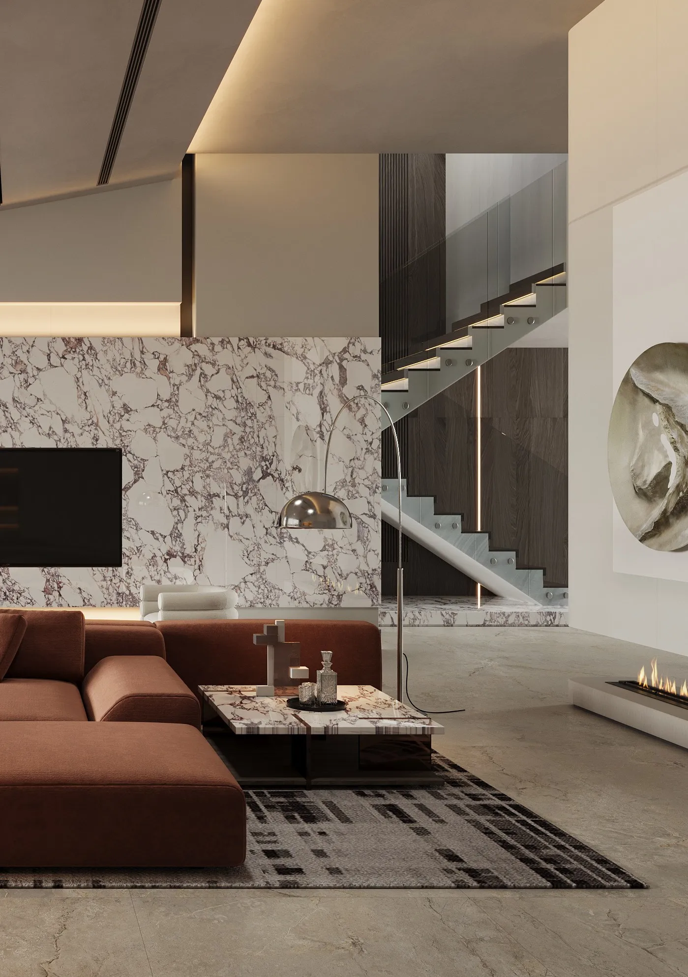 Purple Bulgari Marble Stone Calacatta Viola 1200 X 2700 X 6mm Walling ...