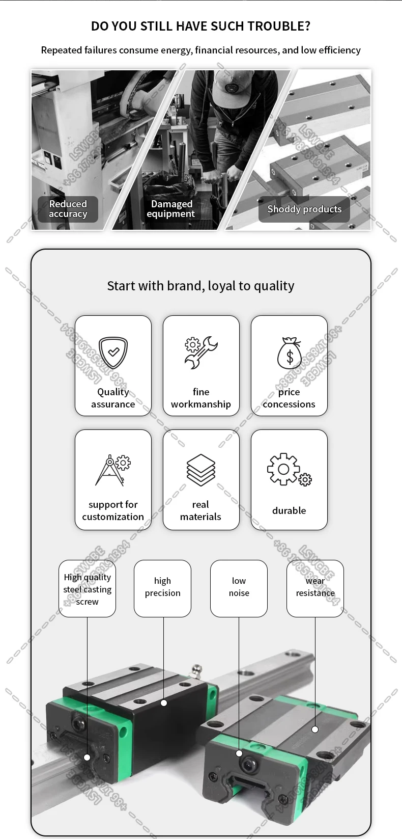 EGH15CA Electric Aluminum Slide Rails - Precision Linear Guides