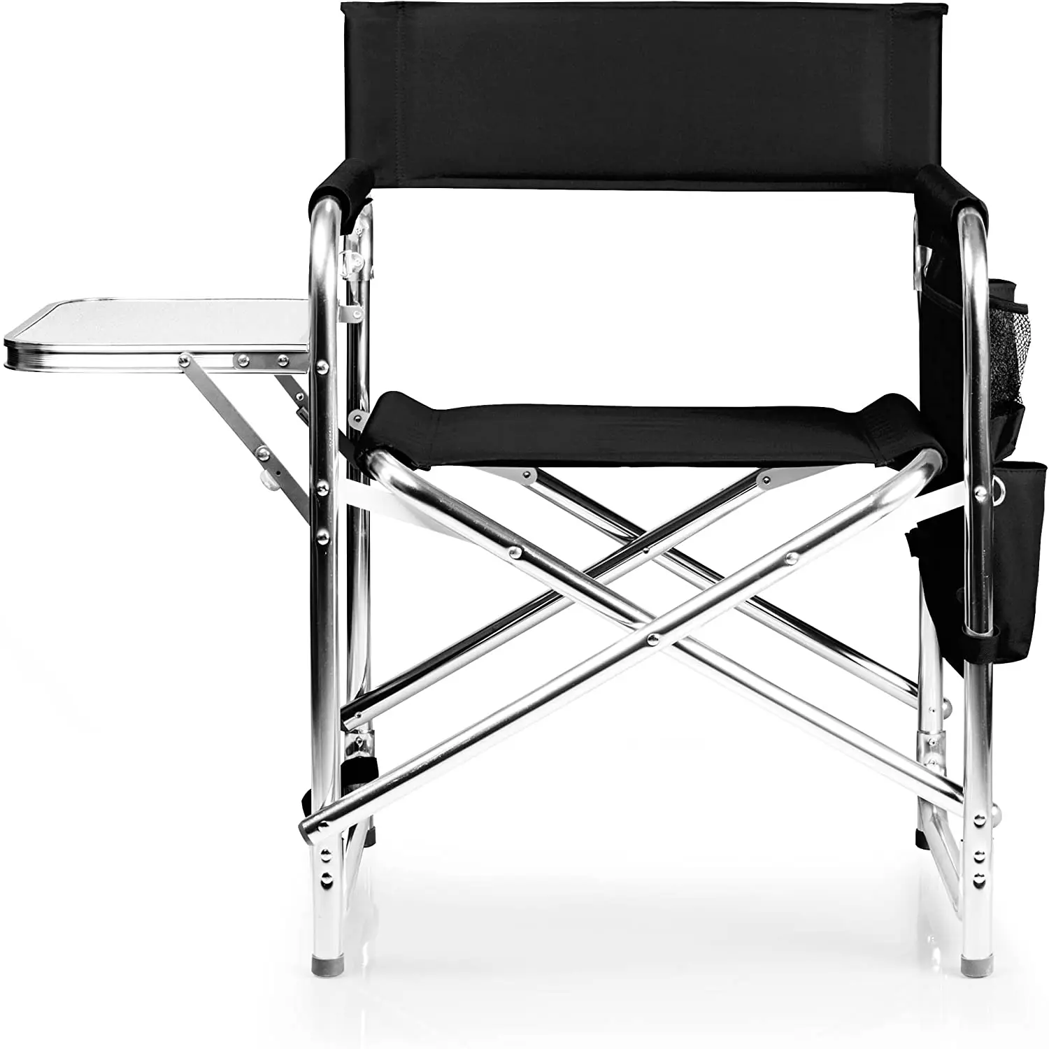 Tall Portable Folding Director Chair with Side Table Pouch Easy ...