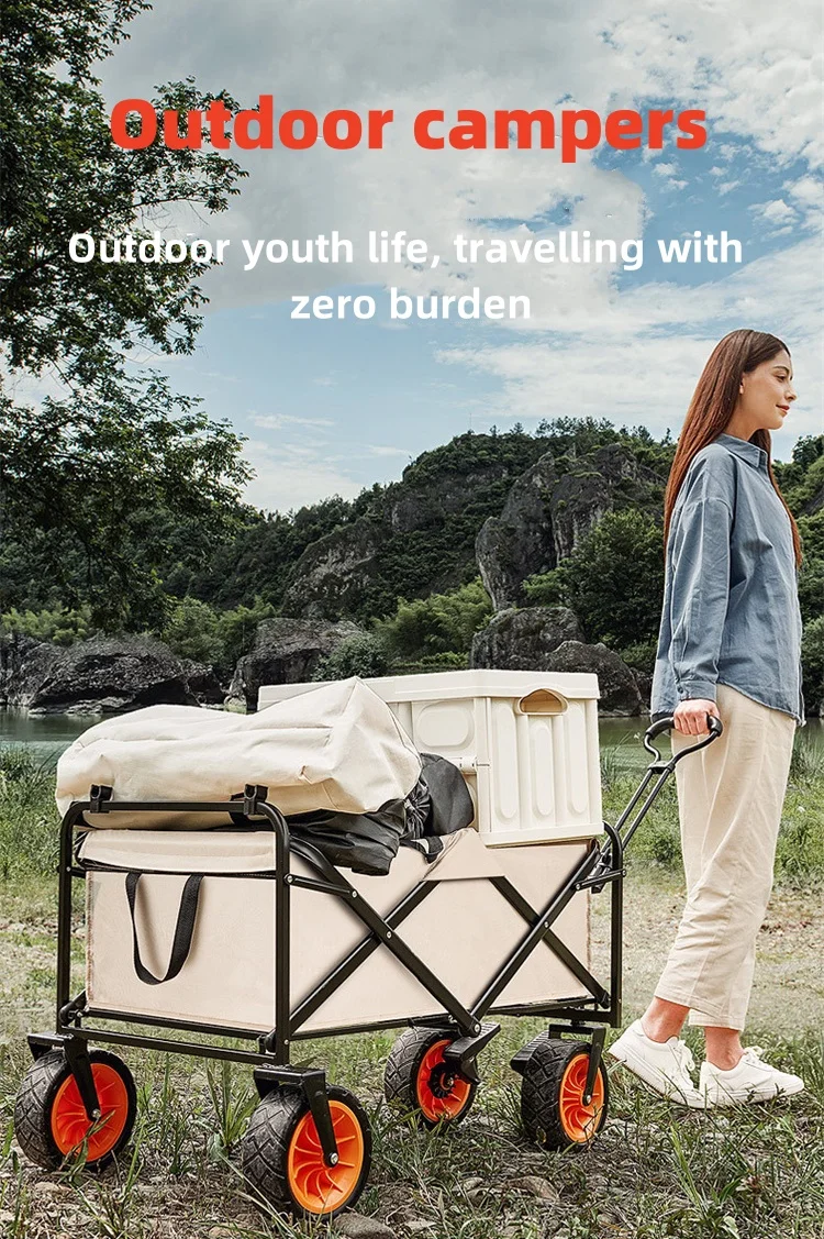 Multipurpose Folding Beach Trolley Cart Camping Ca Foldable Camping ...