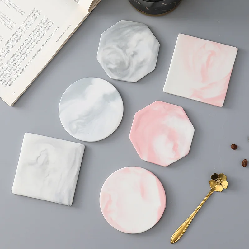 Marble Grain Creative Waterproof Smooth Ceramics Coasters| Alibaba.com