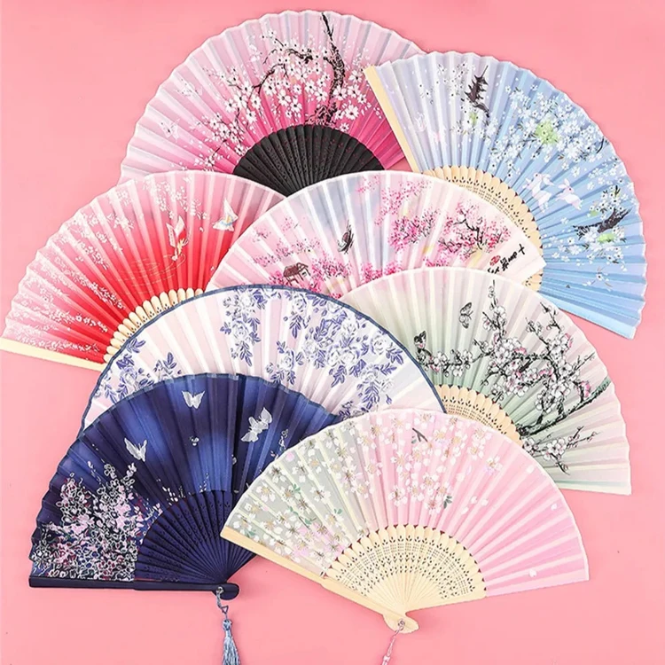 Personalized Folding Hand Fans for Wedding - Mini Chinese Hand Fans