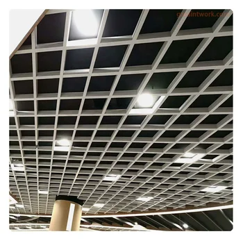 Metal Steel Grille Ceiling Panels Suspended Open Cell Aluminium Grid ...