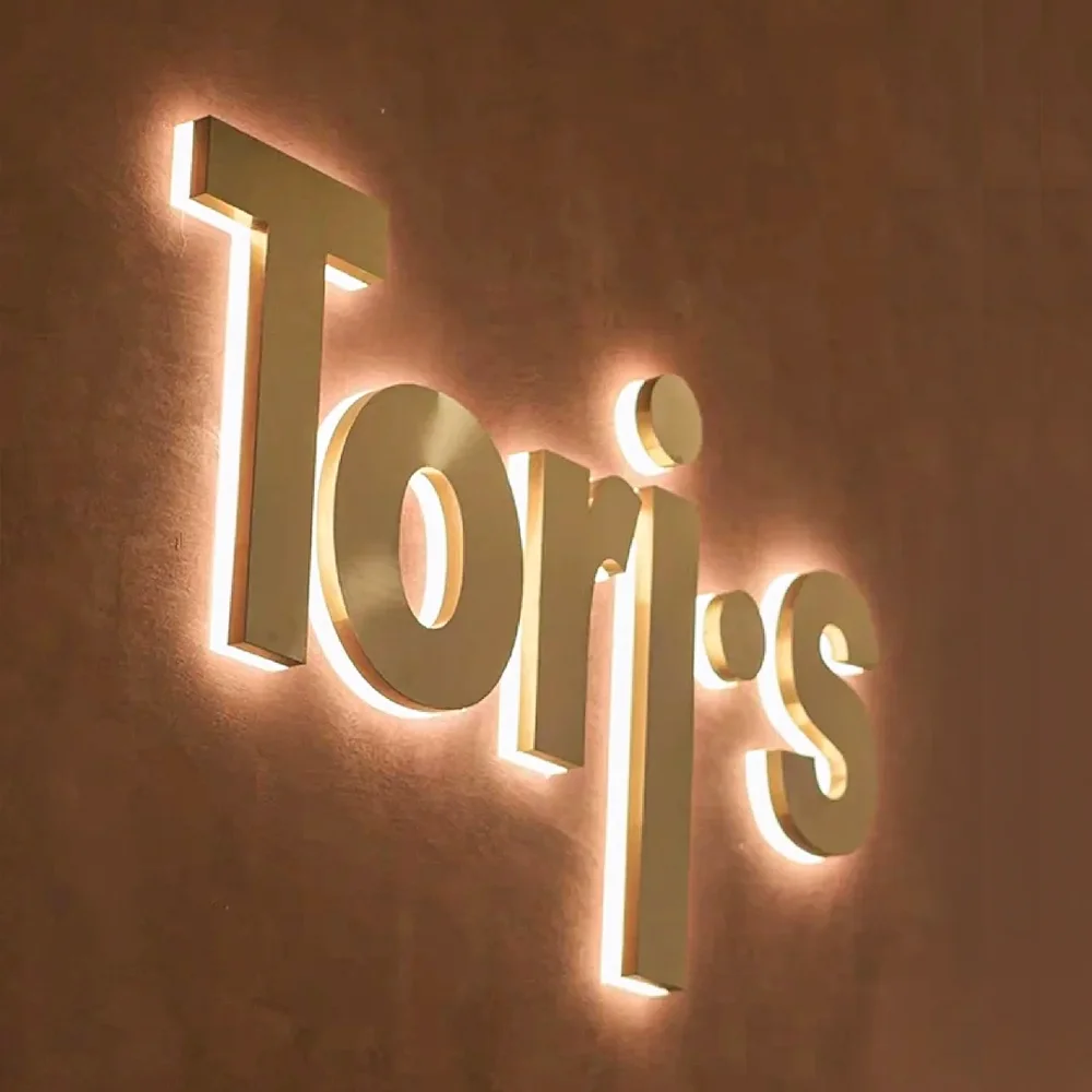 Customize Back Lit logo Sign Indoor and Outdoor Illuminated halo Lit ...