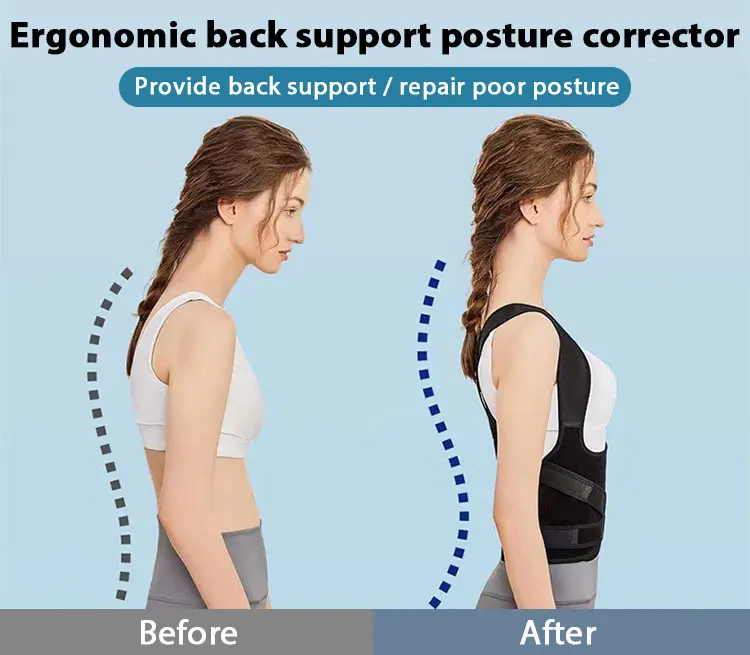 Unisex Ergonomic Hunchback Scoliosis Back Straightening Support Sitting ...