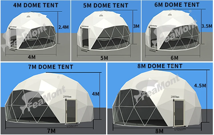 FEAMONT Transparent PVC Dome Bubble Tent Geodesic Clear PVC Dome Tent ...