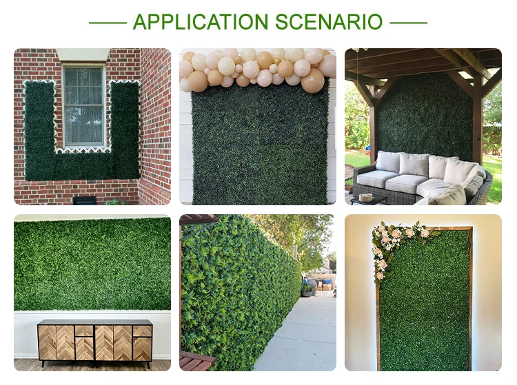 Faux Foliage Panels 2024 New Product Artificial Green Grass Boxwood ...