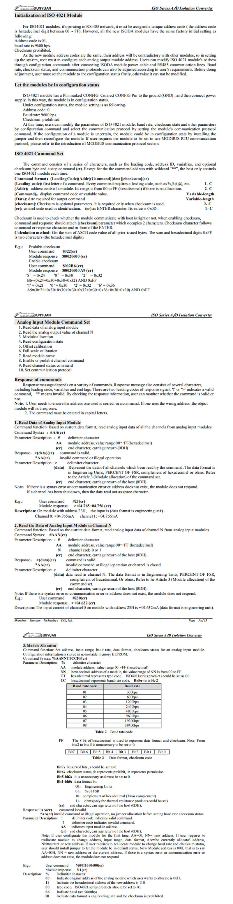 Industrial Control Converter Module Modbus RTU 0-75mV/4-20mA RS485 ...