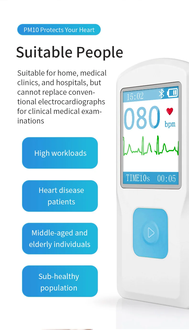CONTEC PM10 Portable Heart Monitor - Telemetrie EKG System