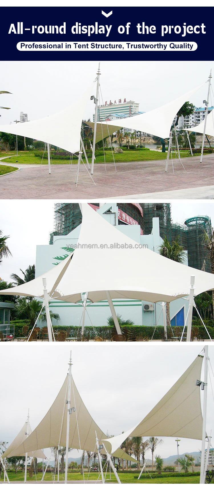 Sunshade Resort Canopy Sailing Shade Roof Cover Tensile Membrane ...