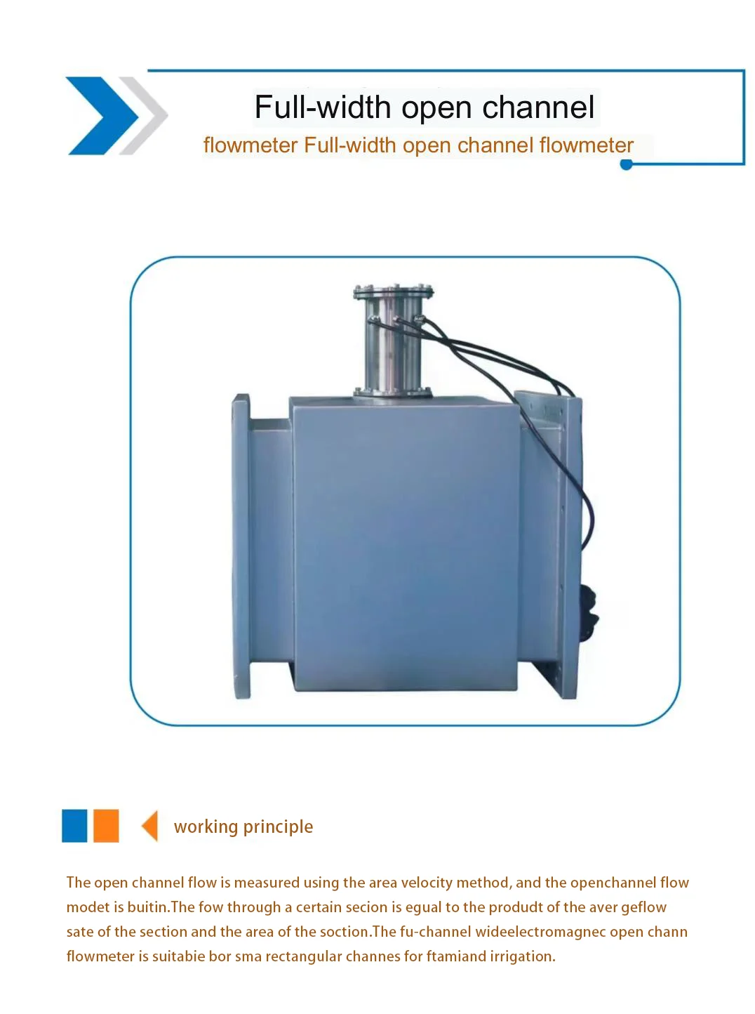 Open Channel Electromagnetic Flow Meter For Sale Digital Display Flow ...