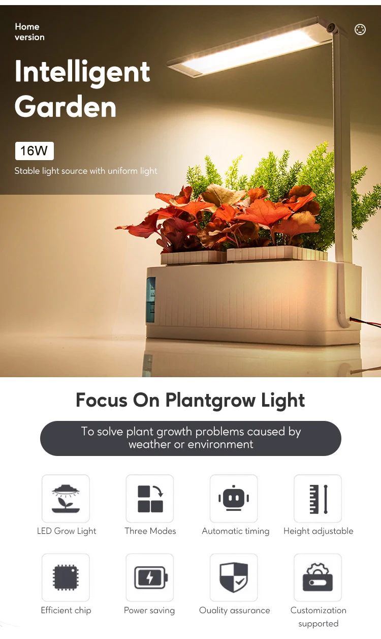 Indoor Horticulture Hydroponic Growing Smart Mini Garden System 5w Led ...