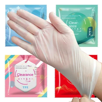 Tpe Disposable Food Grade China Independent Plastic Gloves Single ...