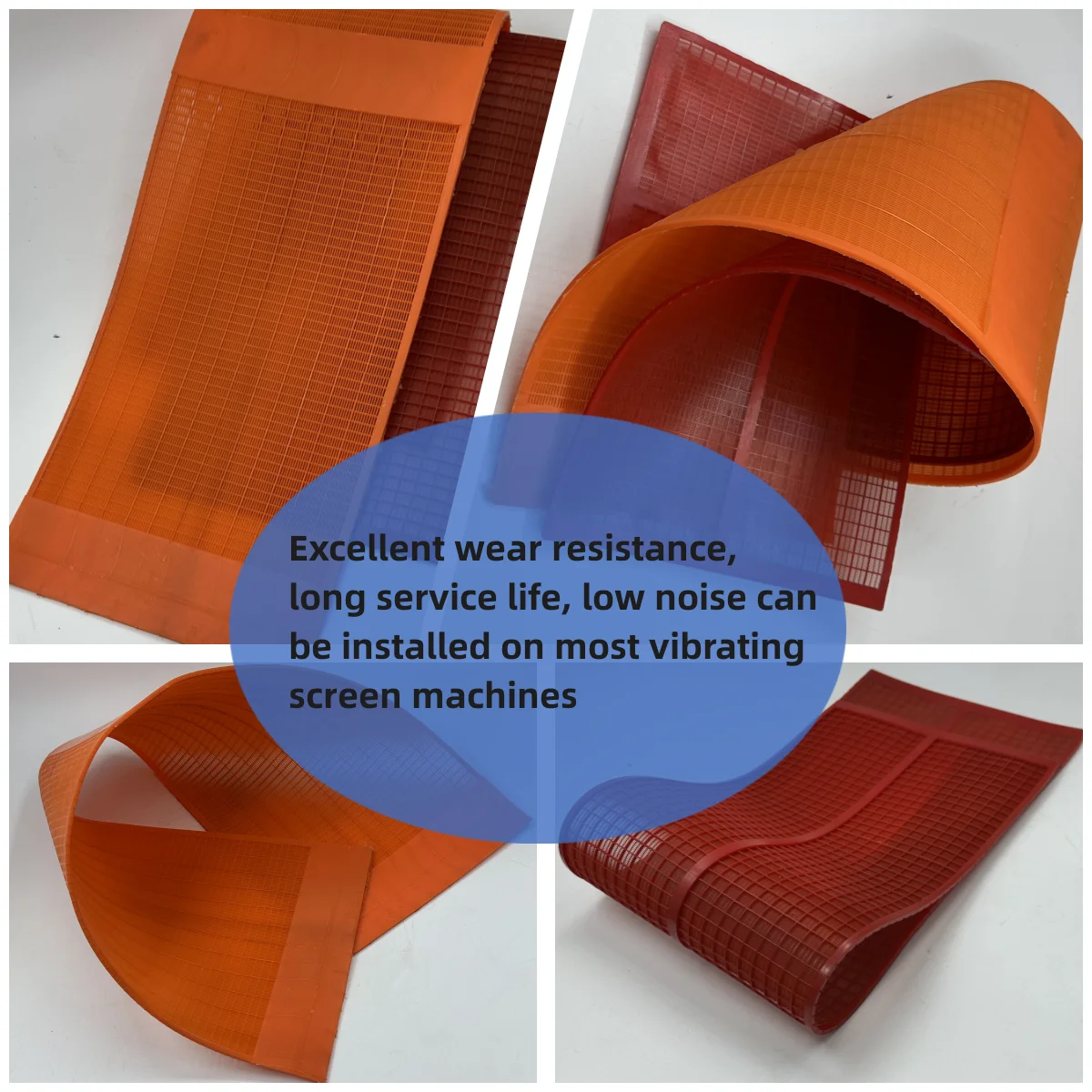 Dewatering Vibrating Polyurethane Sand Sieve Plate / Polyurethane ...