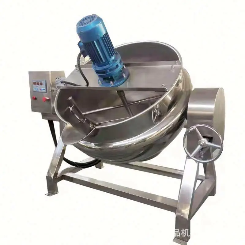 large steam jacketed tilt sugar boiling pot cooking pot with mixer ...