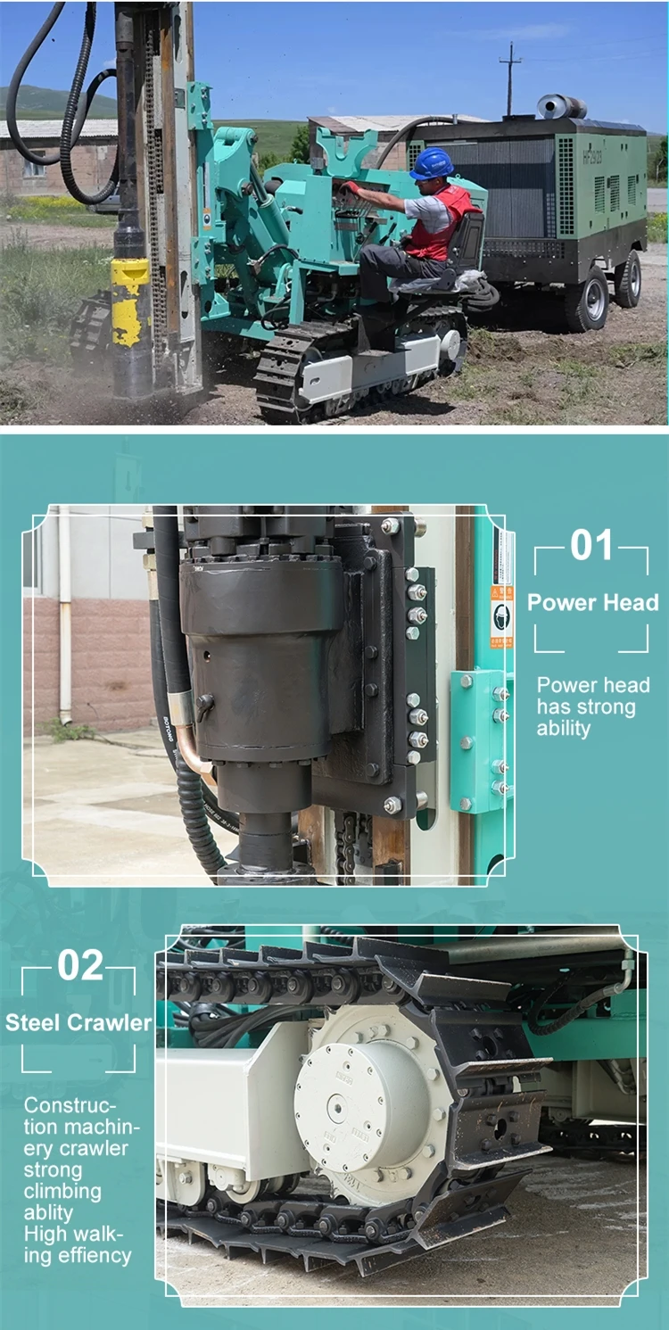 High Quality Hydraulic Borehole Photovoltaic Solar Pile Driver