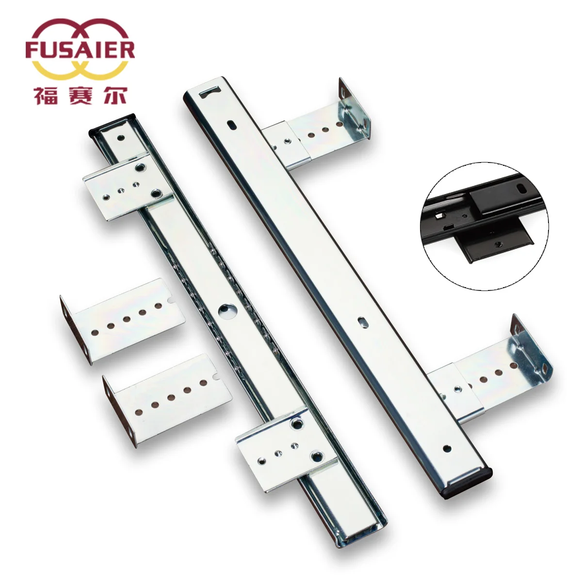 35mm Single Extension Ball Bearing Slide Computer Desk Slide Drawer ...