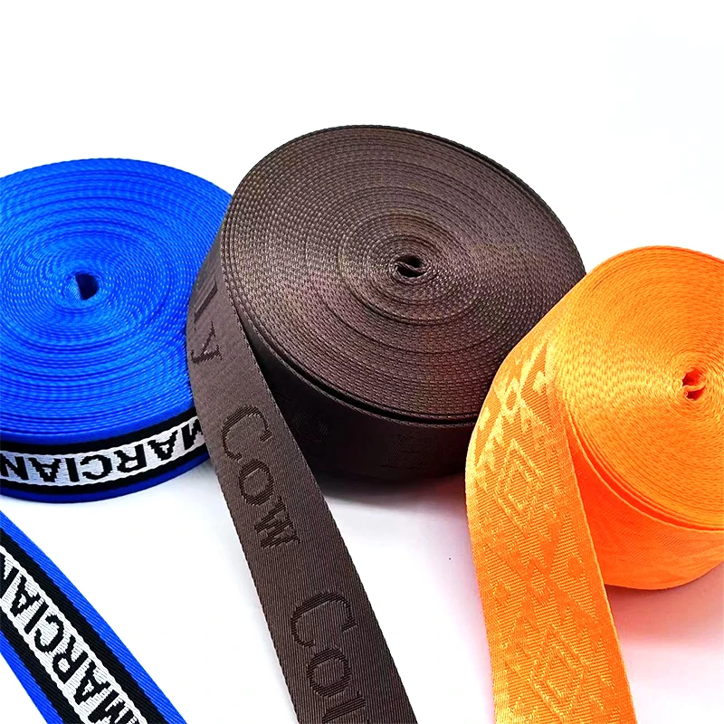 Custom Logo Nylon Jacquard Webbing Straps for Backpacks