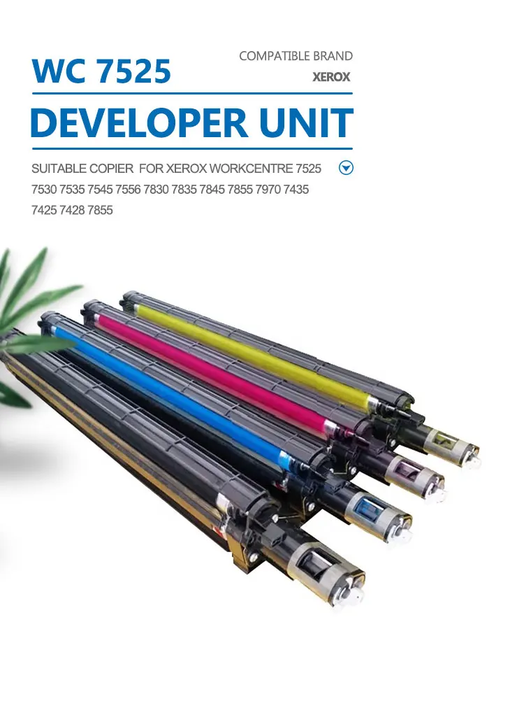 H Two New Developer Unit For Xerox Workcentre Wc 7525 7530 7535 7545