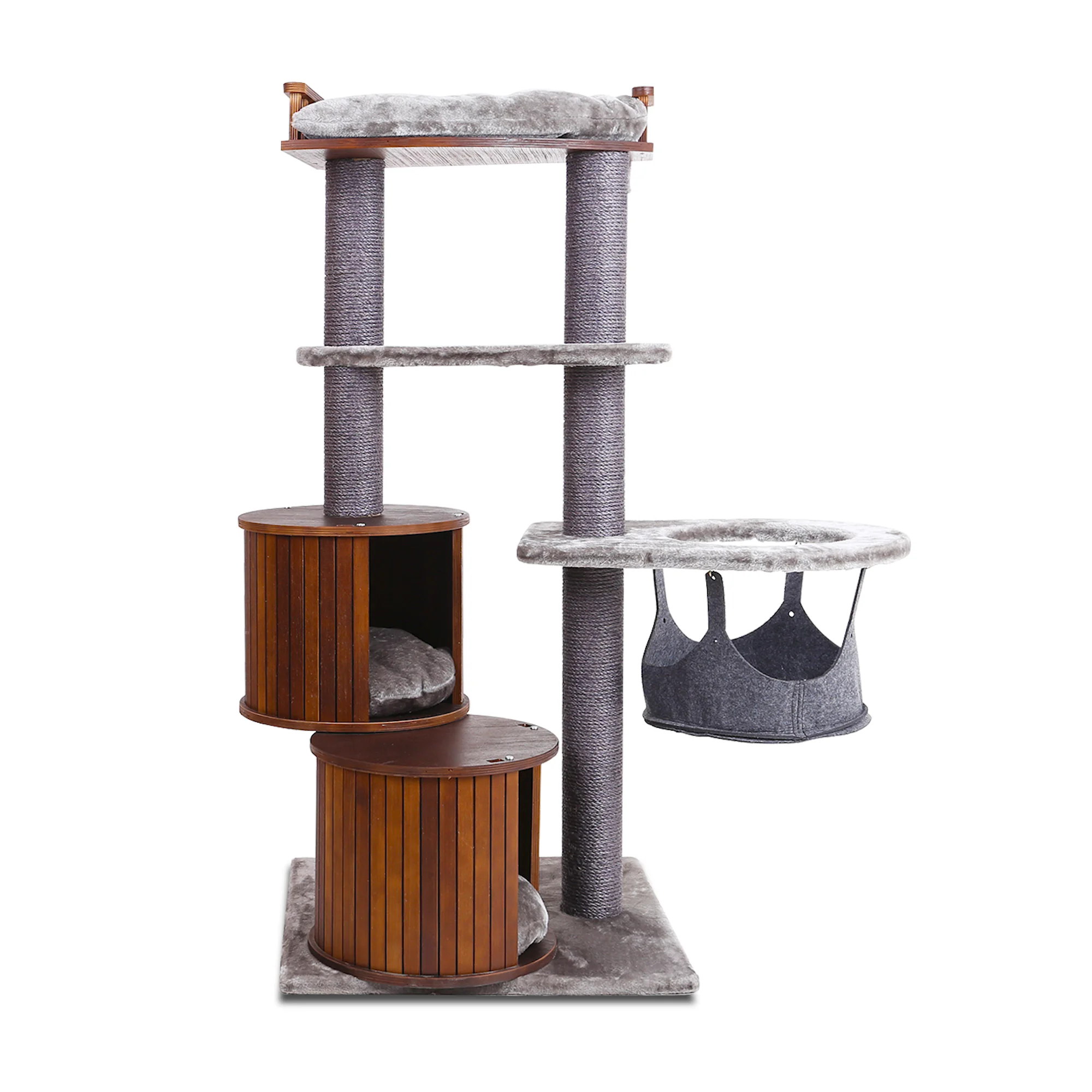 Multi-level Cat Tree Activity Cat Tower Furniture With Sisal-covered ...