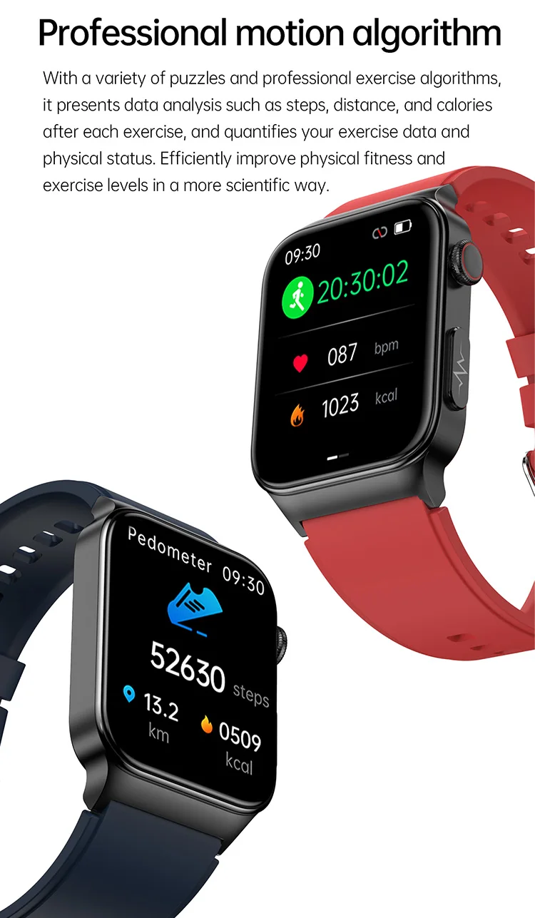 E500 Smart Watch: Heart Rate Monitoring, ECG & Temperature Tracking for ...