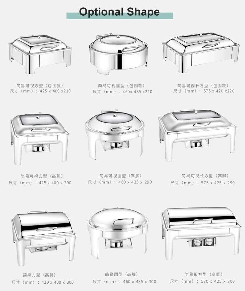 Luxury Chafing Dish Buffet Set 9qt Stainless Steel Roll Top Food Warmer ...