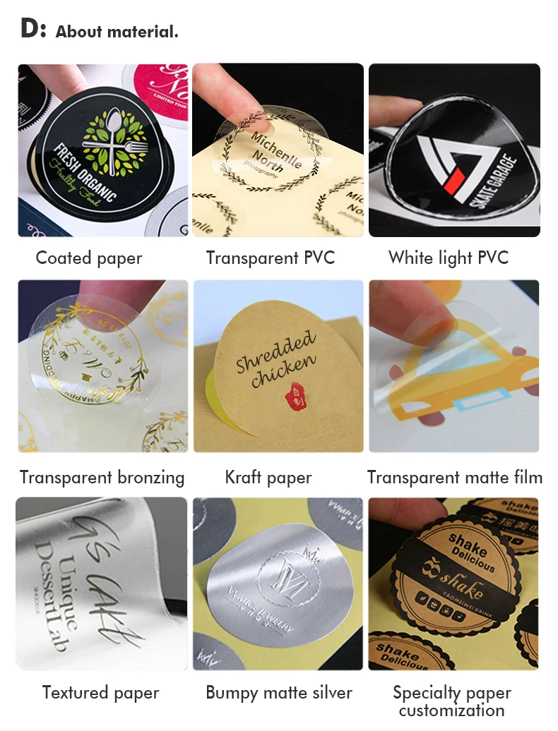 Custom Printed Gold Logo Pressed 3D Label Metal Sticker