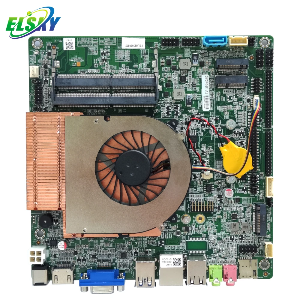 ELSKY QM13U Thin Mini-itx motherboard with processor i5-1335U supports ...