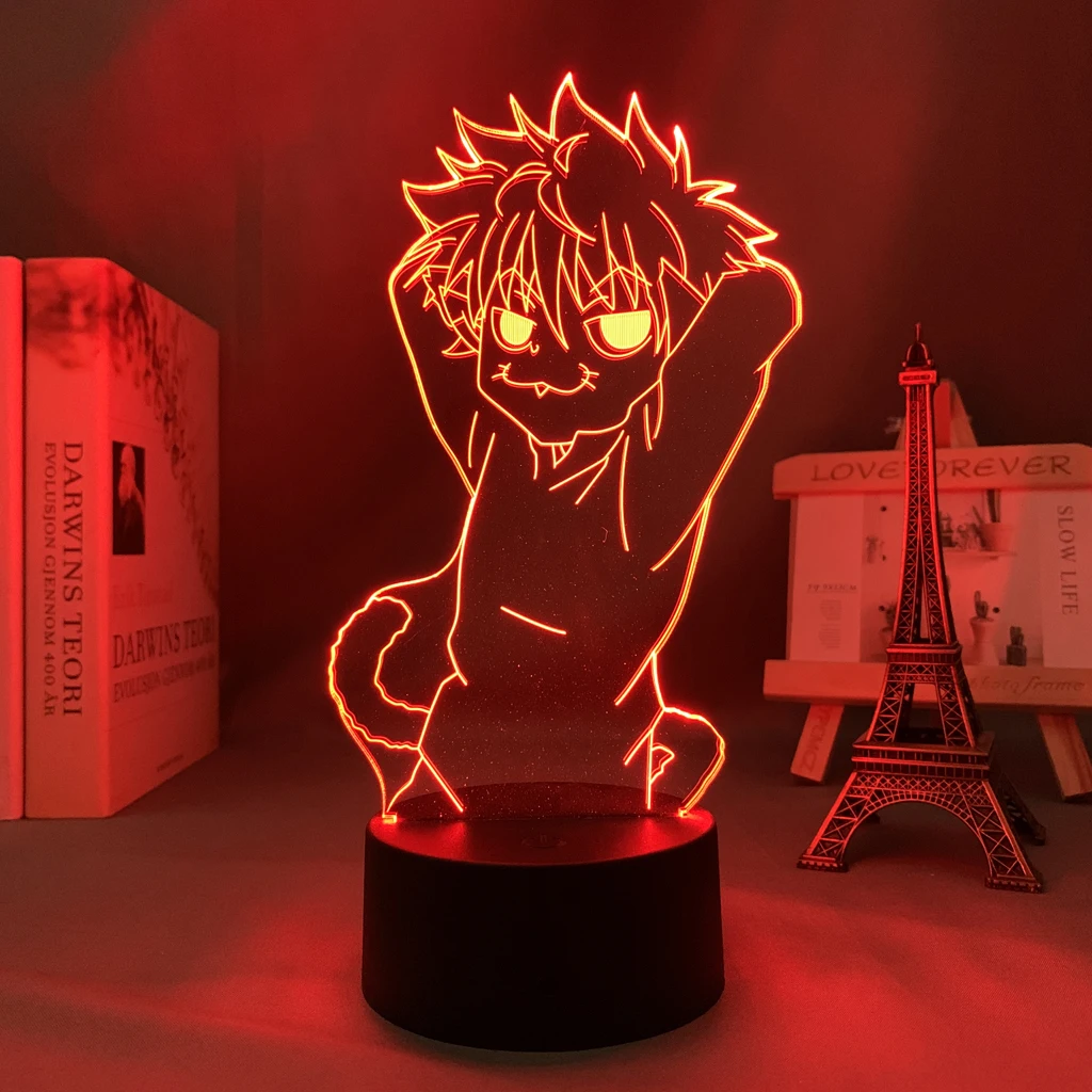 Acrylic 3d Lamp Anime Hunter X Hunter Killua For Bedroom Decor ...