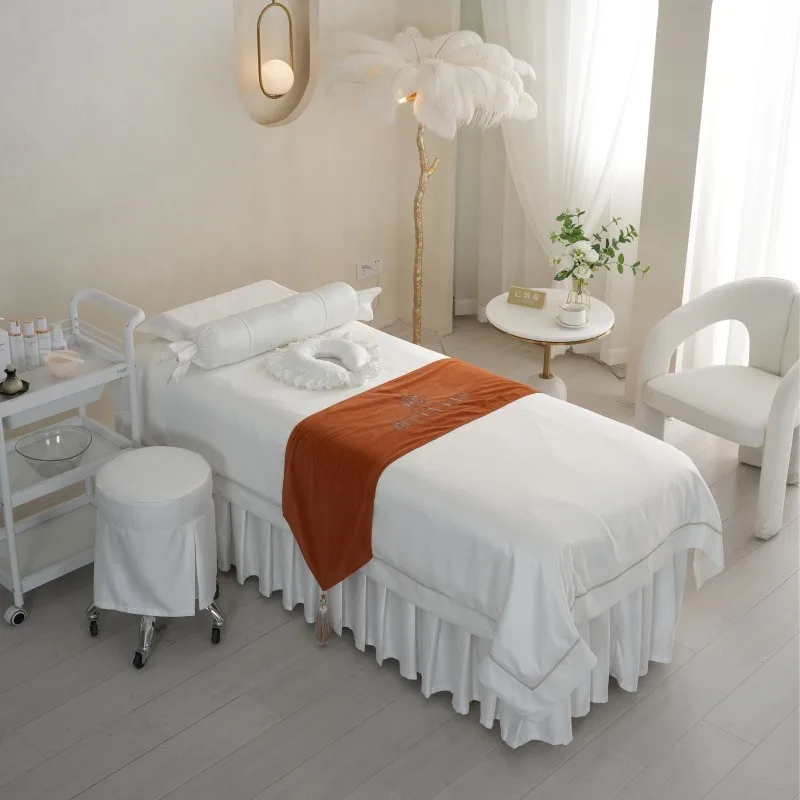 Hot Sale Fashion Beauty Salon Bedding Sets Simple Polyester 4pcs Sets ...