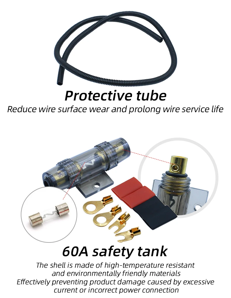 Wholesale Audio Subwoofer Power Cable Kits for Car Amplifiers