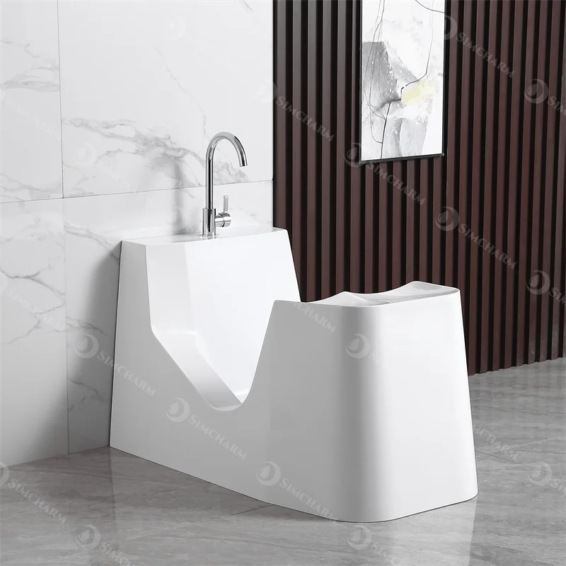 W09A 2024 New Muslim Prayer Basin - Acrylic Wudu Foot Washer