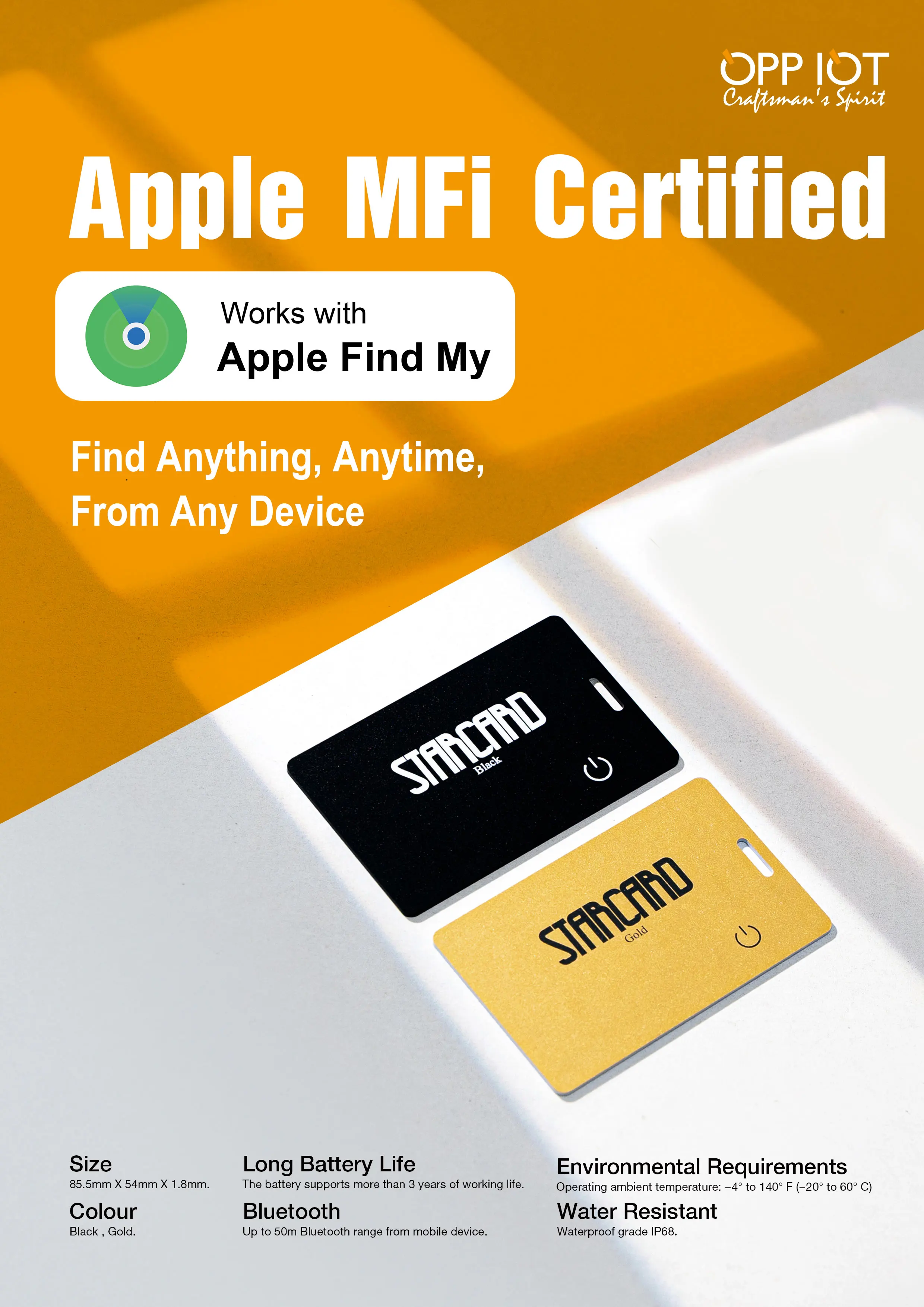 MFI Certified Ultra-Thin iOS Find My Air Tag Smart Tracker for Pets ...