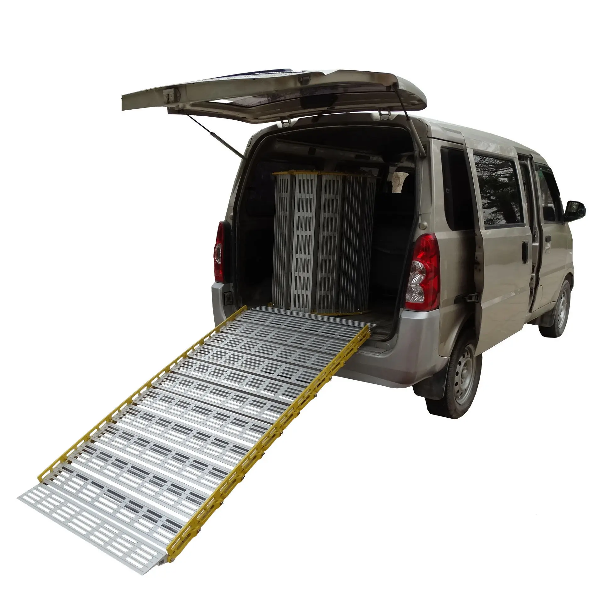 portable folding handicap loading metal aluminium wheelchair ramp for ...