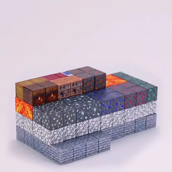 Custom 25mm Minecrafts Diy Magnetic Cube Assembly Magnetic Cube ...