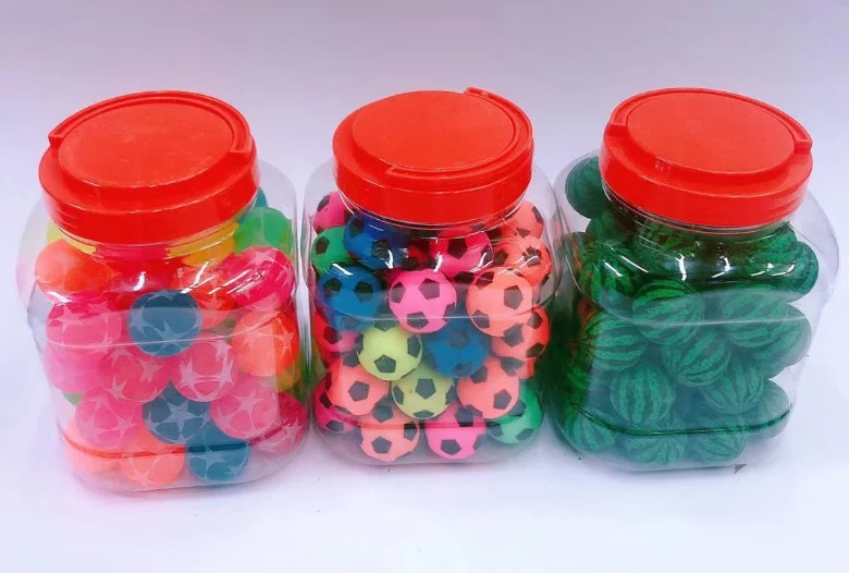 Vending Machine Cheap Plastic Frosted Neon Rubber Ball Bouncing Ball ...