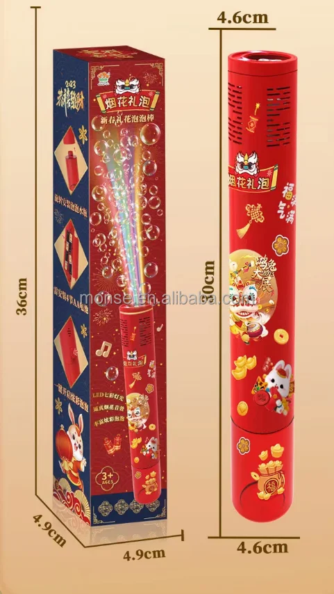 Electric Fireworks Bubble Machines Bubble Cylinder Automatic Light ...