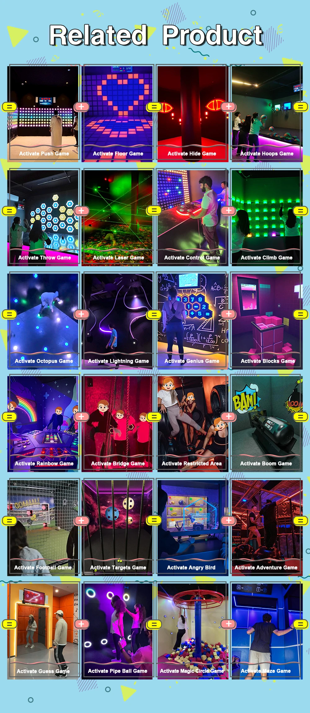 Activate Escape Super Grid Arena Interactive Throwing Game Room Team ...