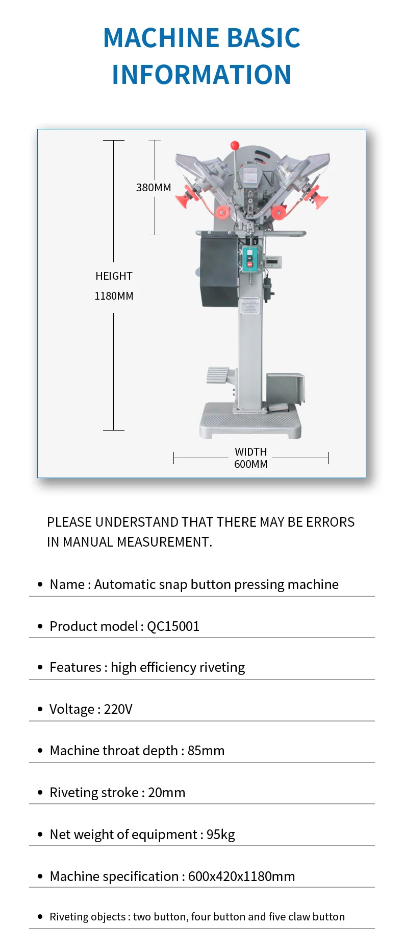 Automatic Snap Button Setting Machine Automatic Prong Snap Button ...