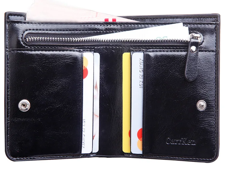 Carrken Men's Wallet - Classic Retro Oil Wax PU Leather