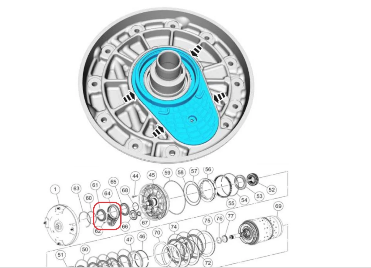 Transmission Torque Converter Cover 10R80 Pump Seal JL3P-7570-AA 24294268