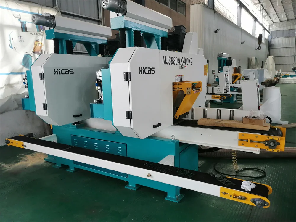 Twin Saw Horizontal Bandsaw Wood Resaw Double Head from Hicas